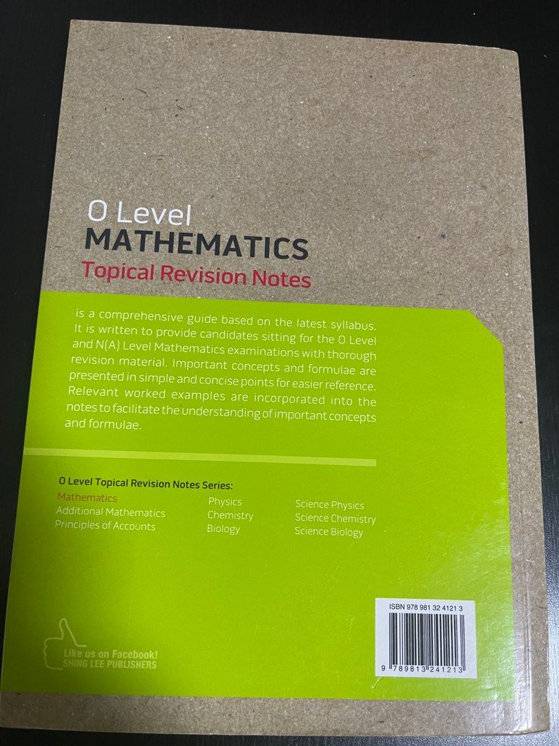 O Level Mathematics Topical Revision Notes, Hobbies & Toys, Books ...
