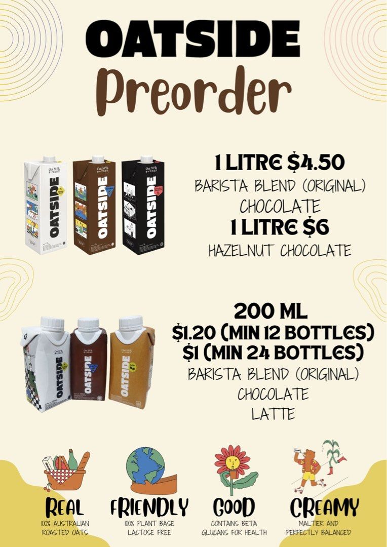 OATSIDE (Preorder for 24 June), Food & Drinks, Beverages on Carousell