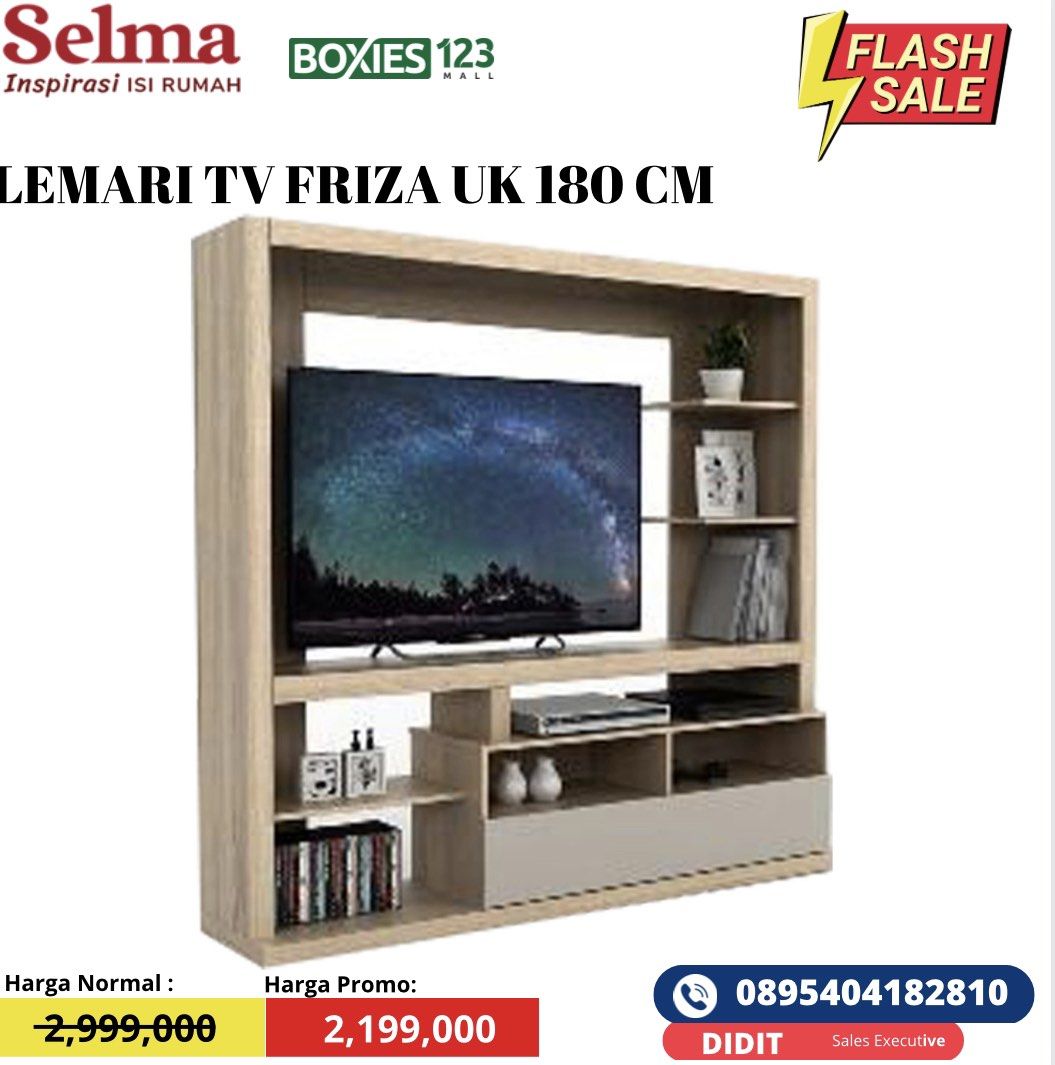 OBRAL LEMARI TV WARNA KAYU BISA CICILAN, Perabotan Rumah di Carousell