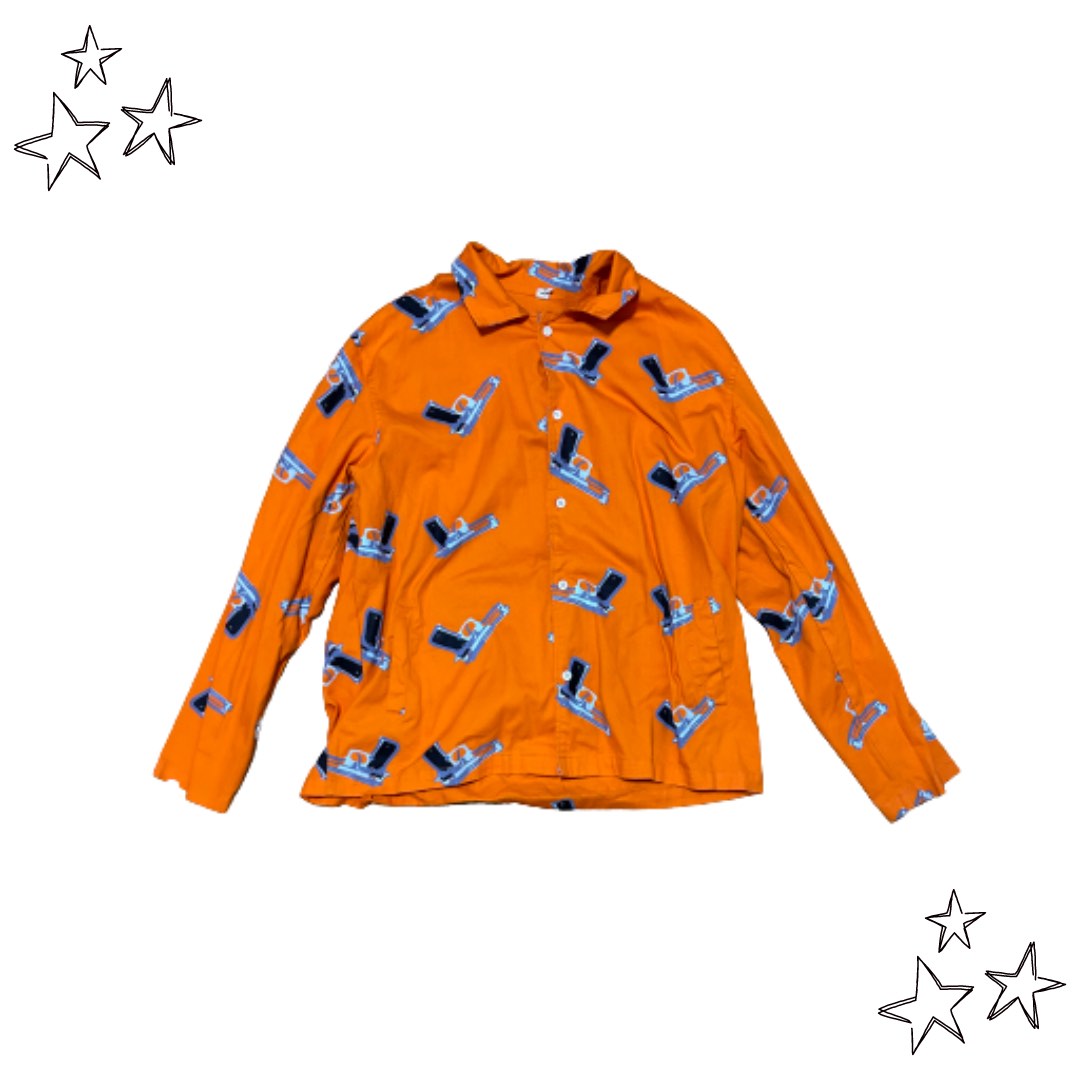 orange denim jacket, Women's Fashion, Coats, Jackets and Outerwear on ...