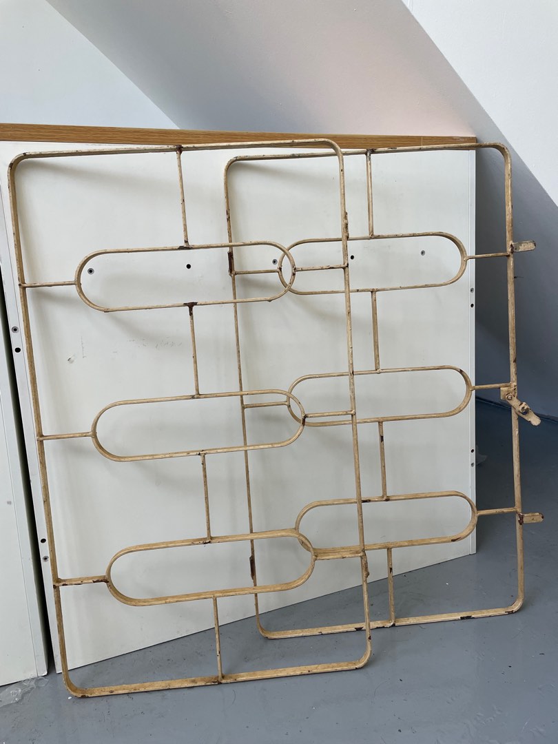 Pair of original hdb vintage window grille ( retro , old school , iron ...