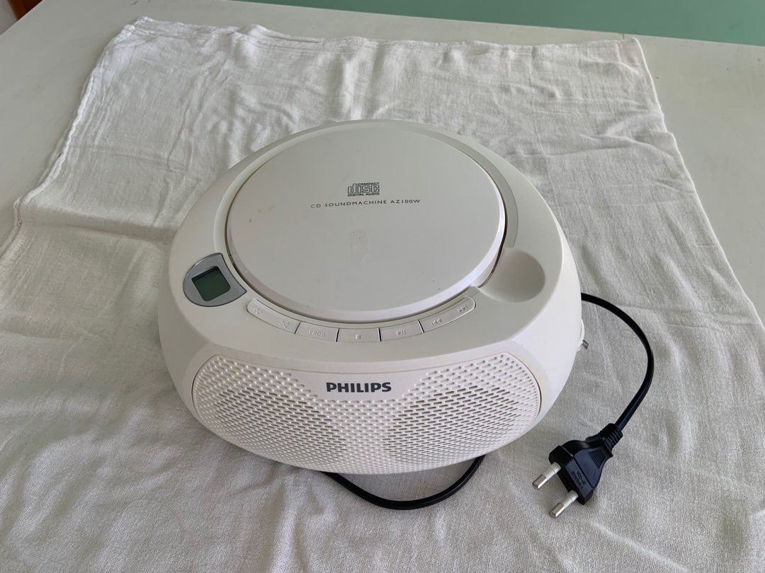 Philips CD Player & Radio portable white, Audio, Portable Music Players ...