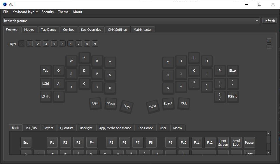 Piantor Split Ergonomic Keyboard 40% 42 Keys small keyboards qmk via ...