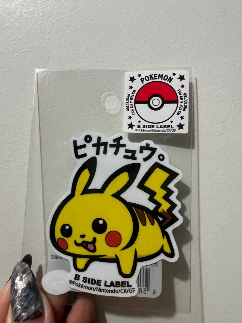 Pikachu Pokemon B-Side Label Sticker, Hobbies & Toys, Memorabilia ...