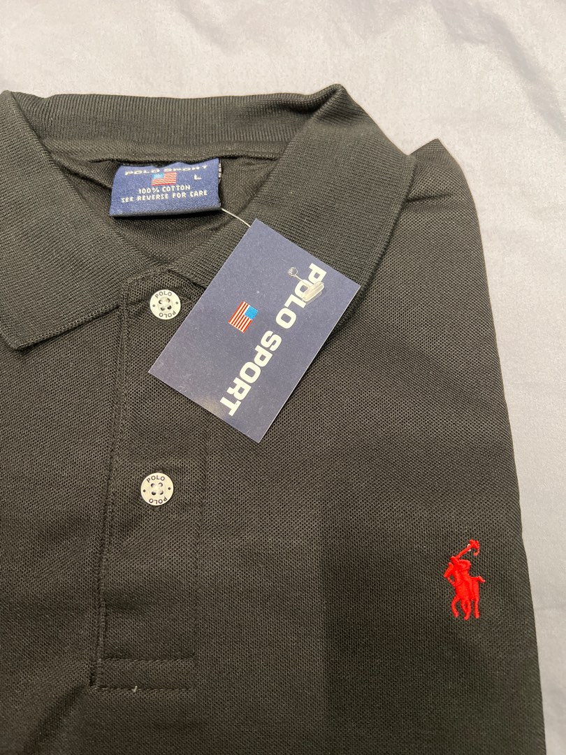 POLO RALPH LAUREN SPORT POLO SHIRT (Red and Black), Men's Fashion, Tops & Sets, Tshirts & Polo ...