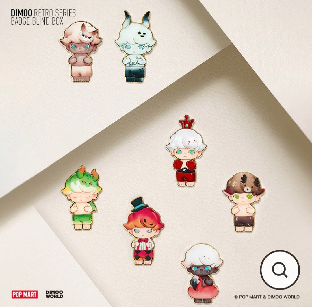 Popmart Dimoo Blind Box Badges, Hobbies & Toys, Toys & Games on Carousell