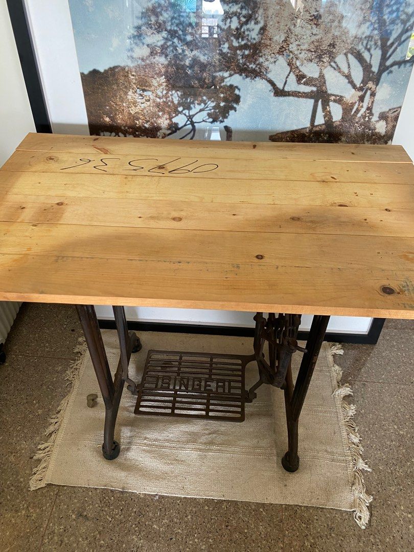 Refurbished vintage Singer sewing table, Furniture & Home Living ...
