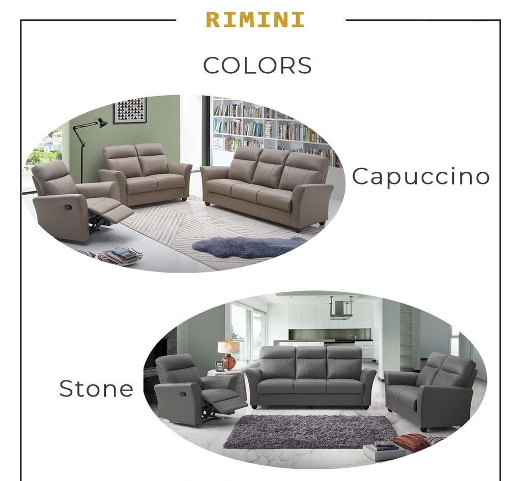 Rimini Series Half leather Recliner Sofa Set (FREE INSTALLATION ...