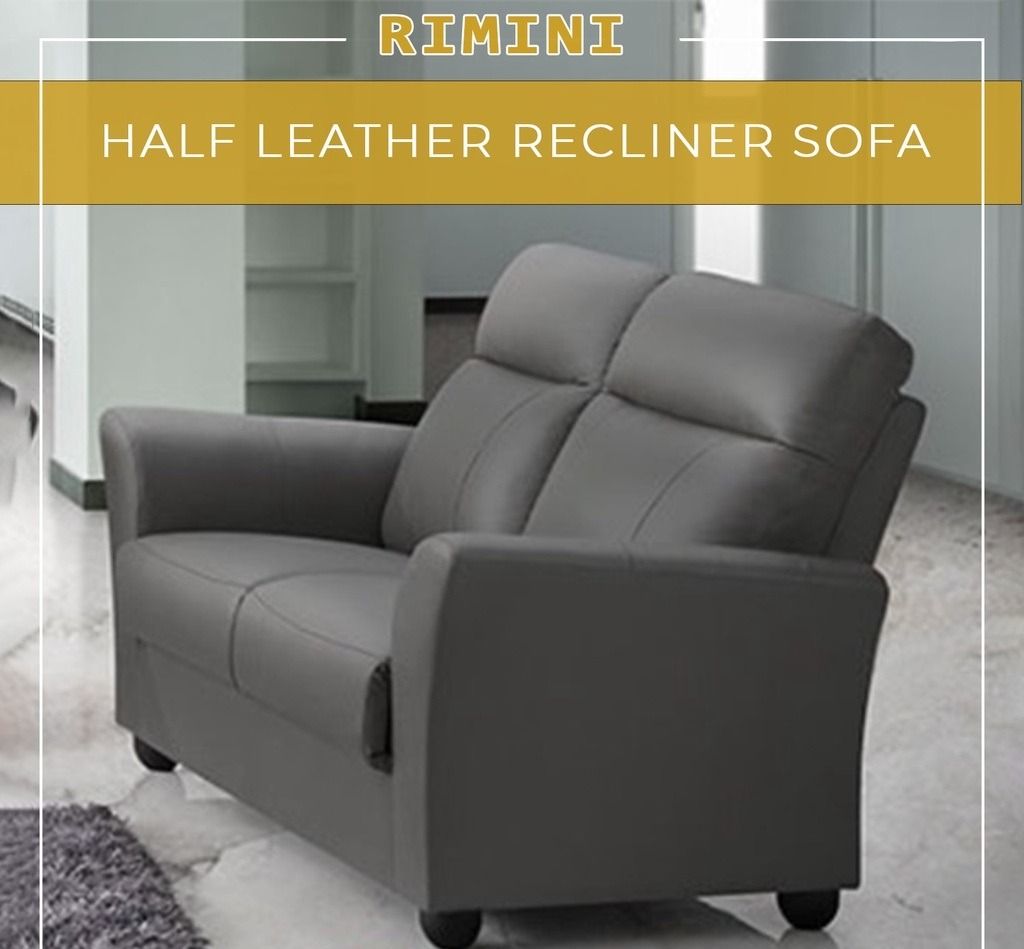 Rimini Series Half leather Recliner Sofa Set (FREE INSTALLATION ...