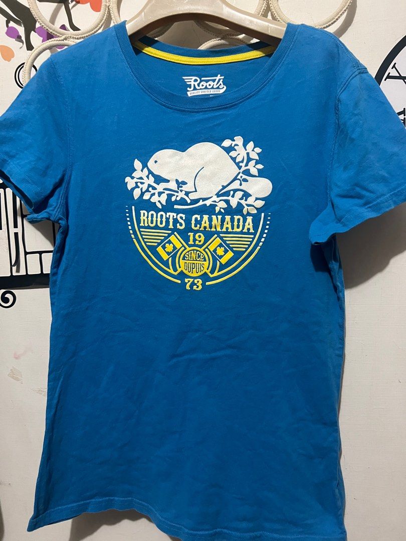 Roots T,SizeM(165/92A),肩41,胸44,長64公分, 她的時尚, 上衣, T恤在旋轉拍賣