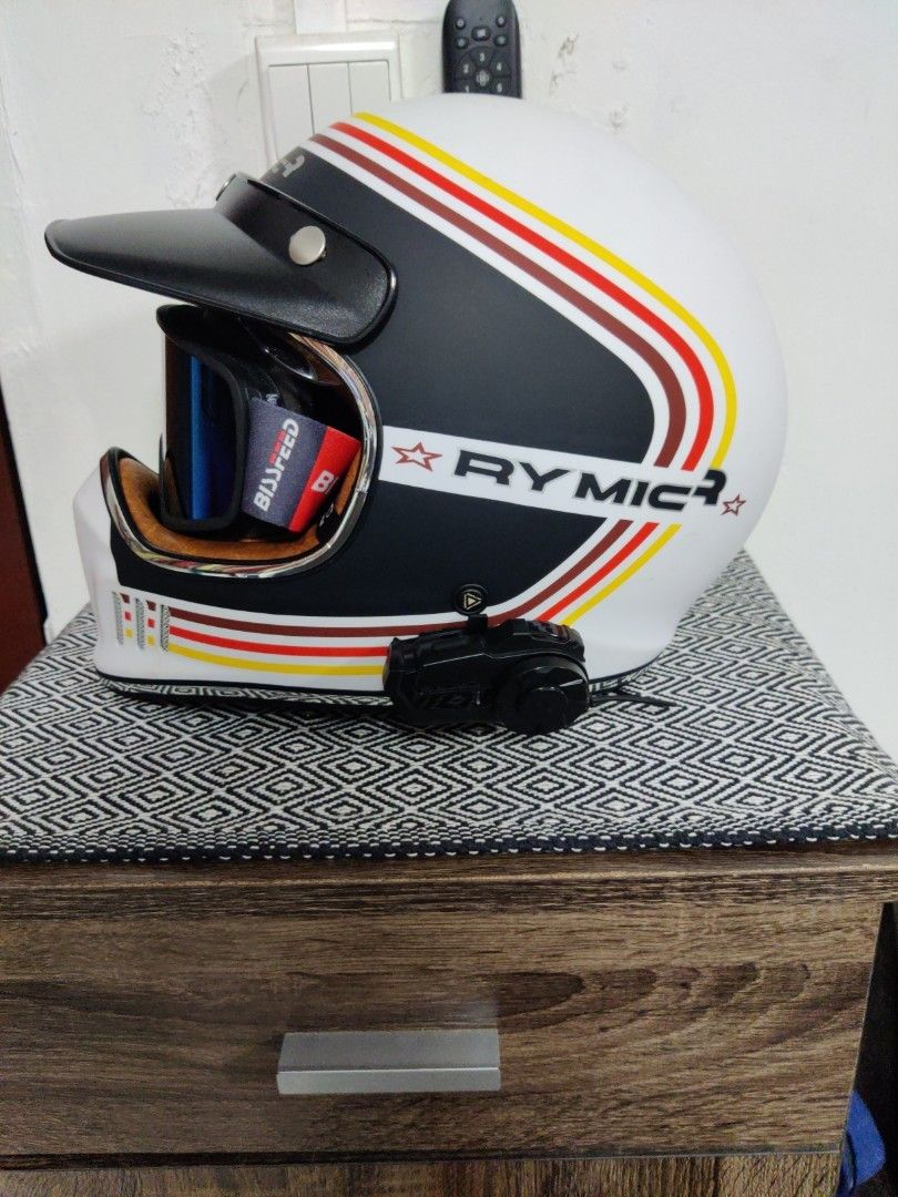 Rymic ABS Retro Full Face Motorcycle Helmet, Motorcycles, Motorcycle ...