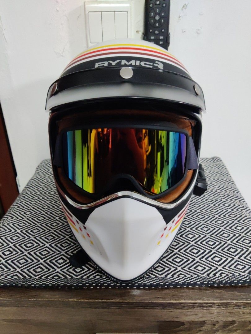 Rymic ABS Retro Full Face Motorcycle Helmet, Motorcycles, Motorcycle ...