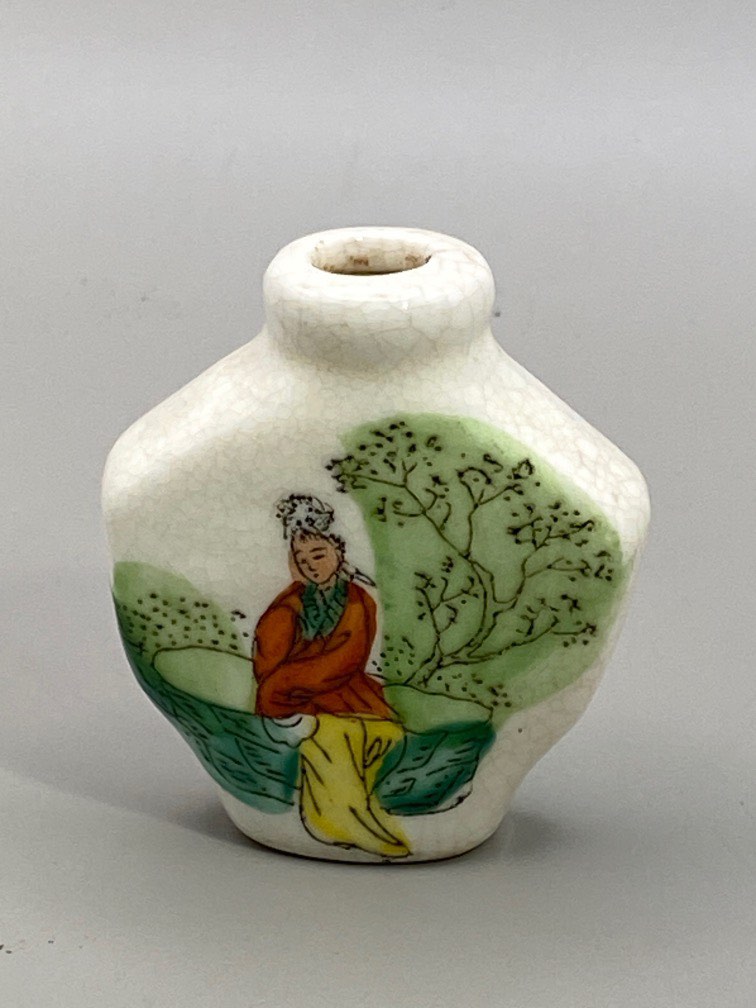 Salt container box Chinese old vintage antique collectible porcelain ...