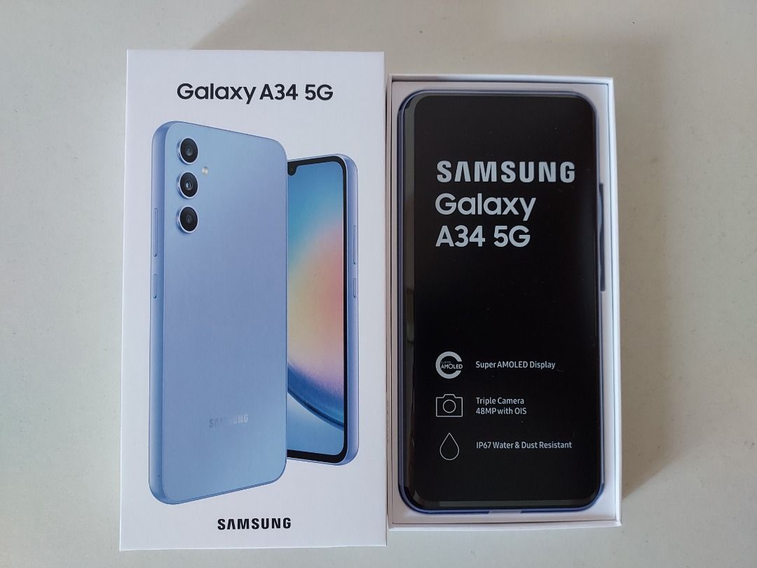 Samsung A34 5G Blue 128GB, Mobile Phones & Gadgets, Mobile Phones ...