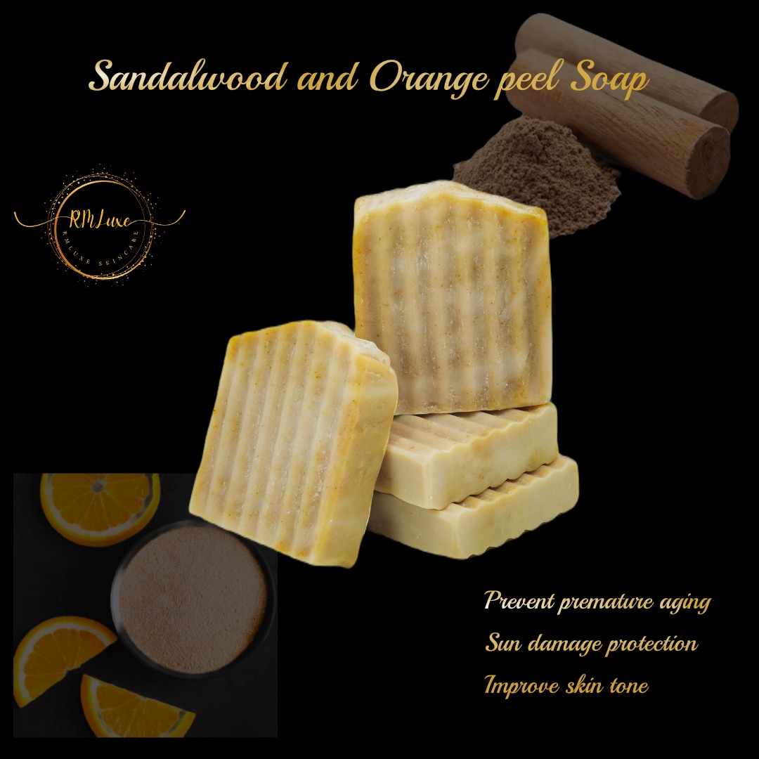 Sandalwood and Orange peel Soap (Natural Handmade Cold Processed ...