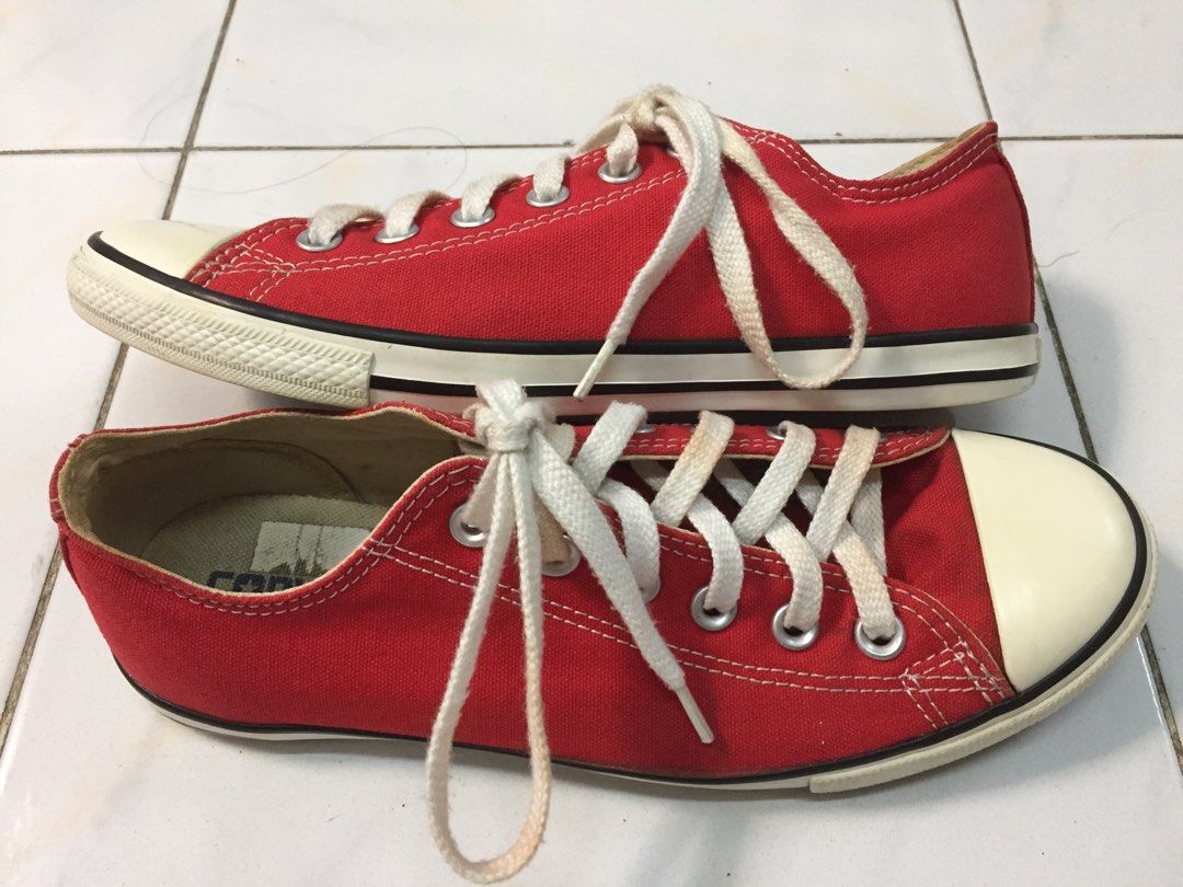 Sepatu converse all star low merah red, Fesyen Pria, Sepatu , Sneakers ...