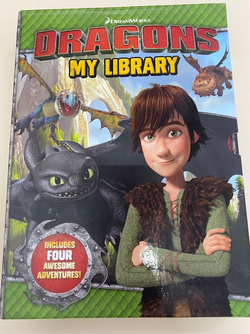 Set of 4 Hardcover Dreamworks Dragons My Library, Hobbies & Toys, Books ...