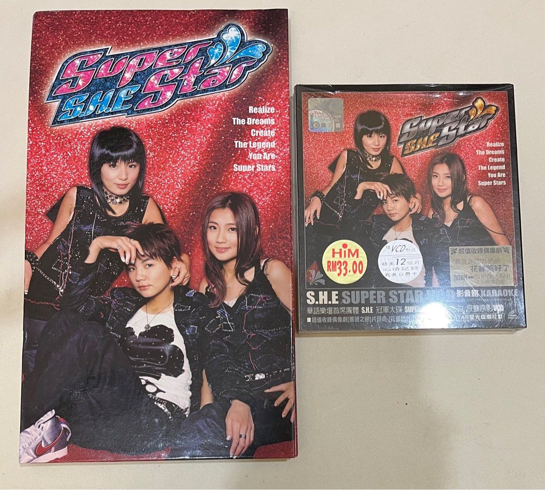 SHE Super Star CD+VCD+海报, Hobbies & Toys, Music & Media, CDs & DVDs on Carousell