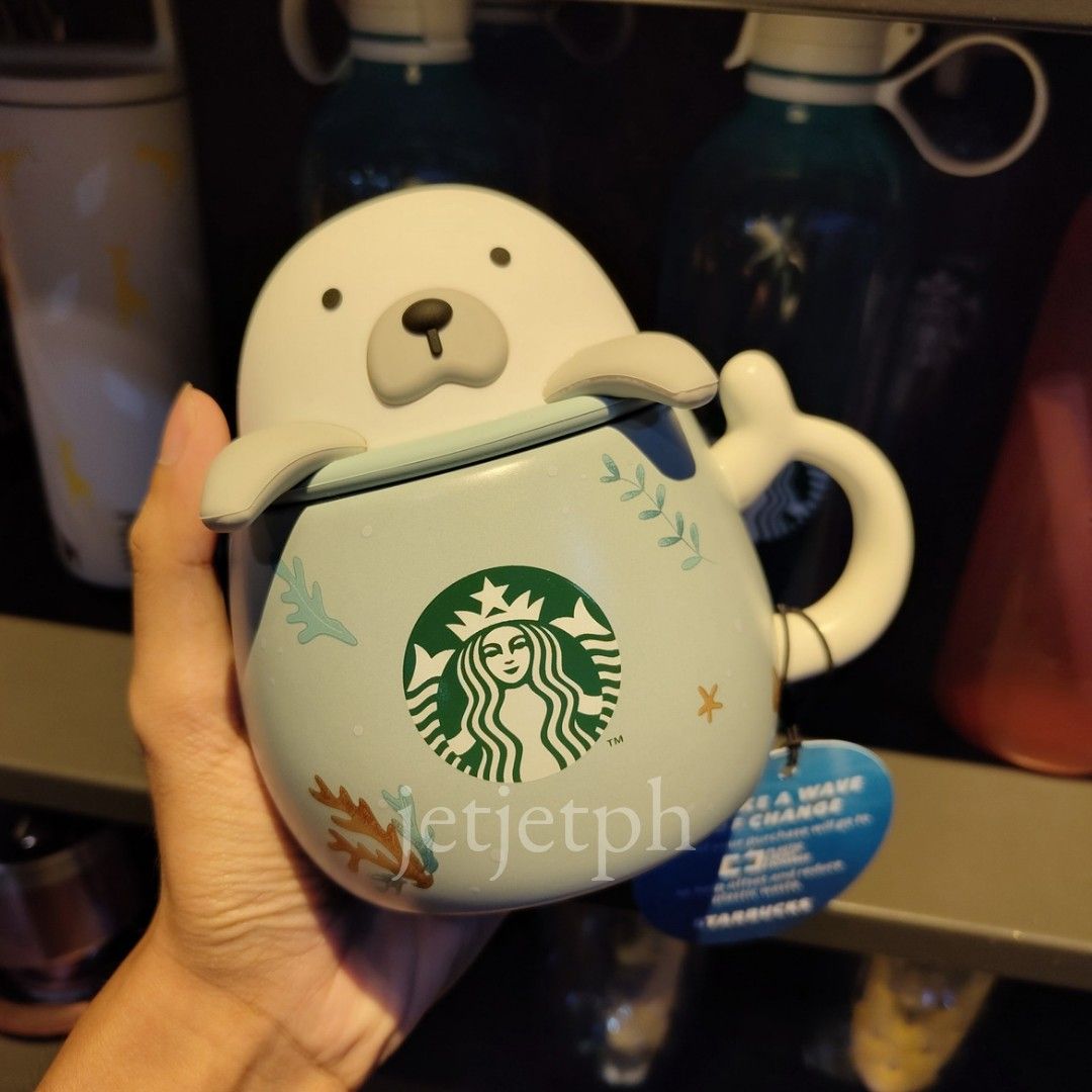 Starbucks 12oz Ocean Seal Mug, Furniture & Home Living, Kitchenware ...