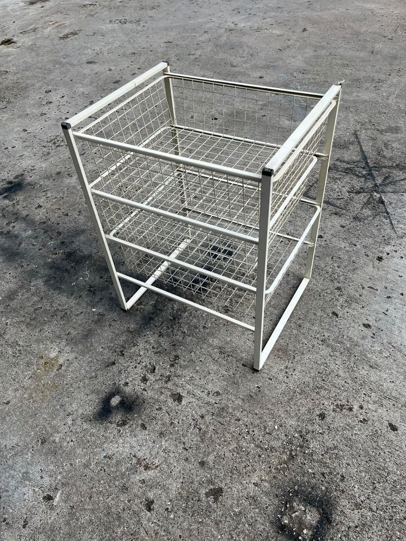 Steel Storage Wire Basket Rack Shelves Drawer, Furniture & Home Living ...