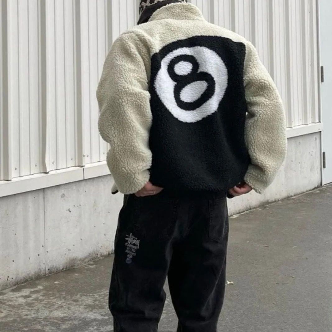 Stussy 8 ball jacket / stussy hoodie / stussy fur jacket / stussy vest ...