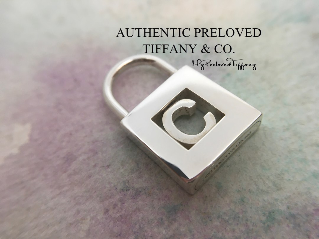 Authentic Tiffany & Co. Alphabet Letter C Lock Padlock Charm Openable ...