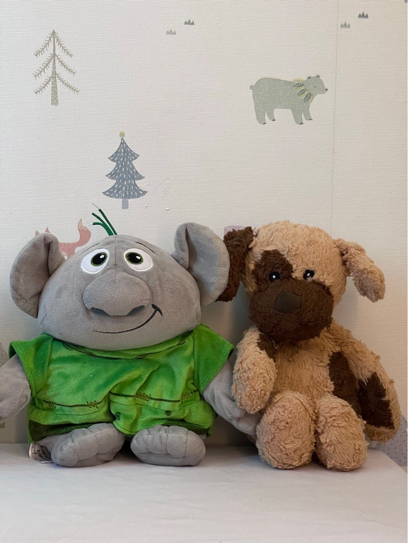 Take both: Rock troll from Frozen & Dog stuffed toys on Carousell