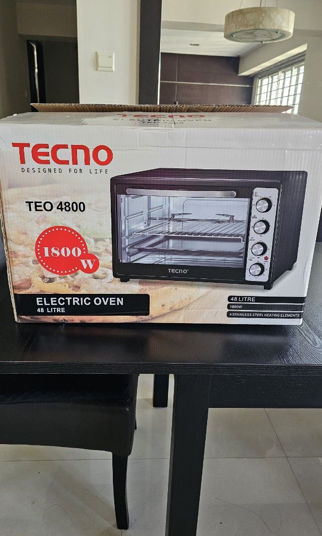 Tecno 48L Electric Oven 1800W, TV & Home Appliances, Kitchen Appliances ...