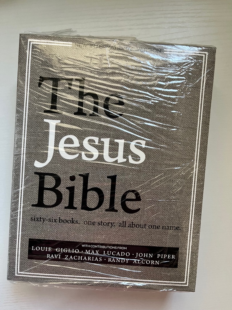 The Jesus Bible, NIV Edition, Cloth Over Board, Gray Linen on Carousell