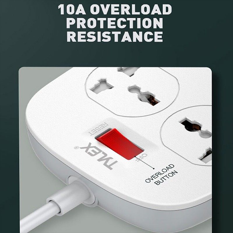 TYLEX XE05 4 Universal Power Socket Outlet with 4 USB Ports Power Strip ...