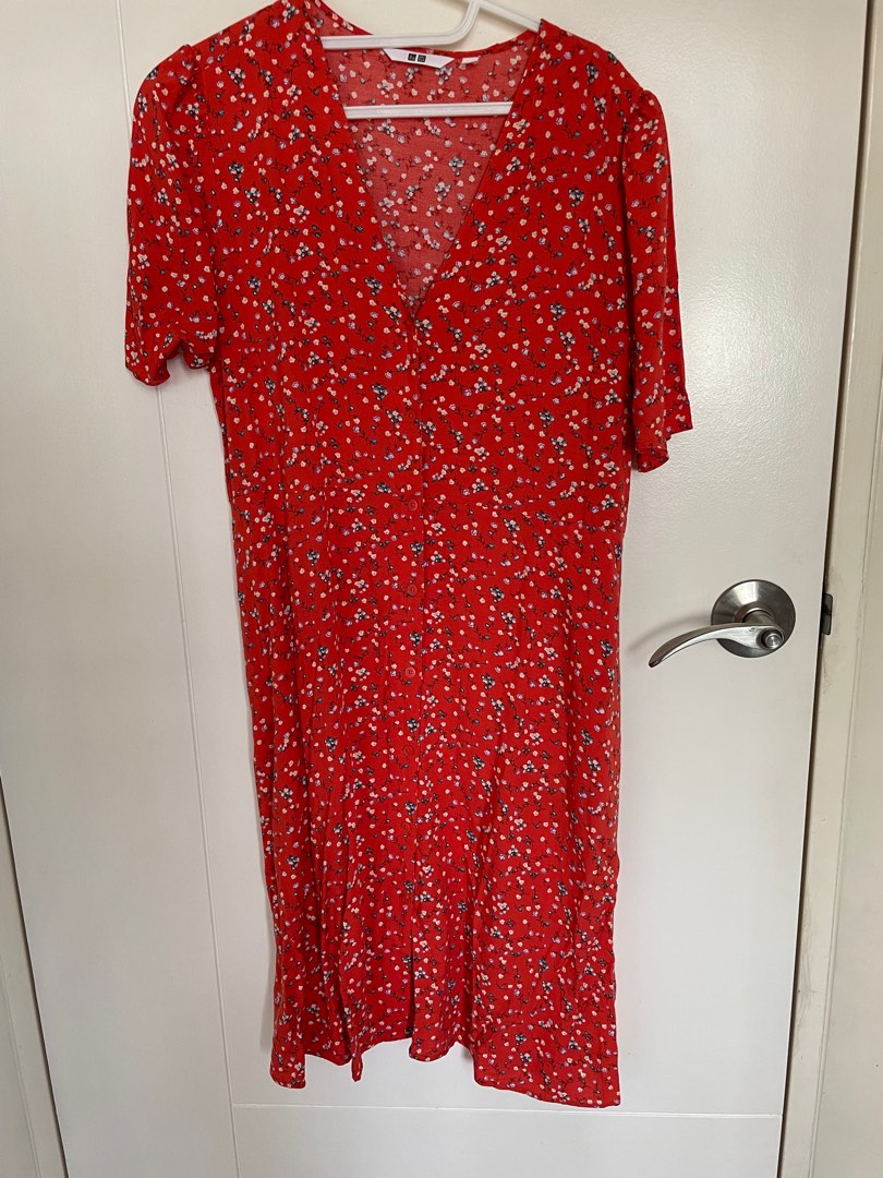 Uniqlo Red Dress on Carousell