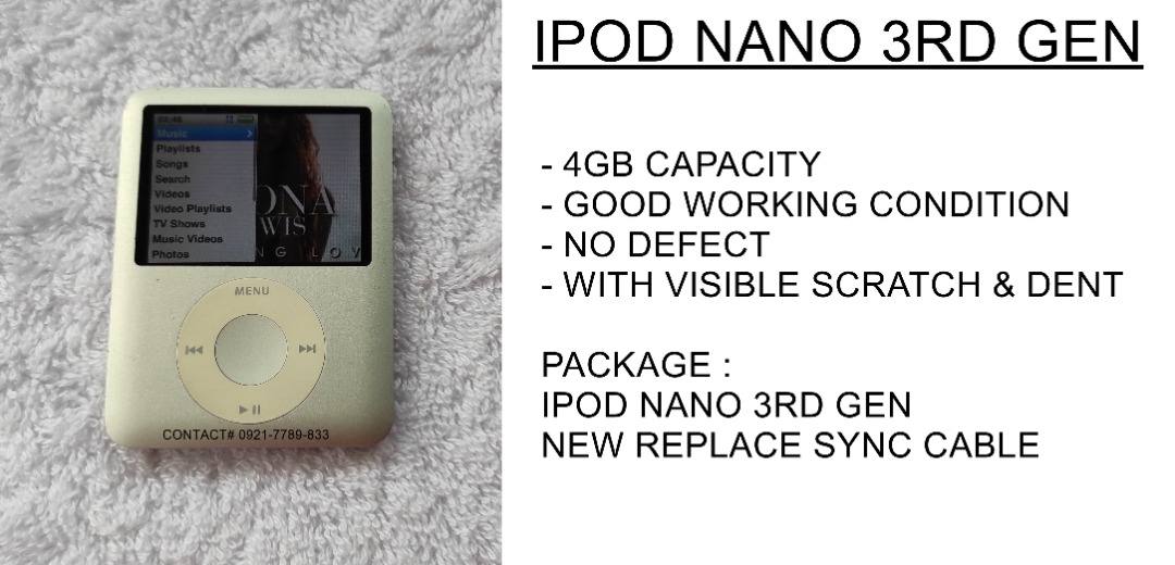 (USED) IPOD NANO 3RD GEN 4GB on Carousell