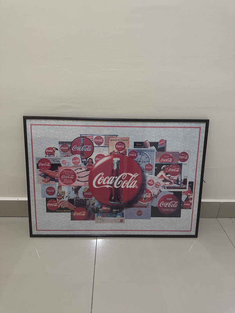 Vintage Coca Cola poster (jigsaw), Furniture & Home Living, Home Decor ...