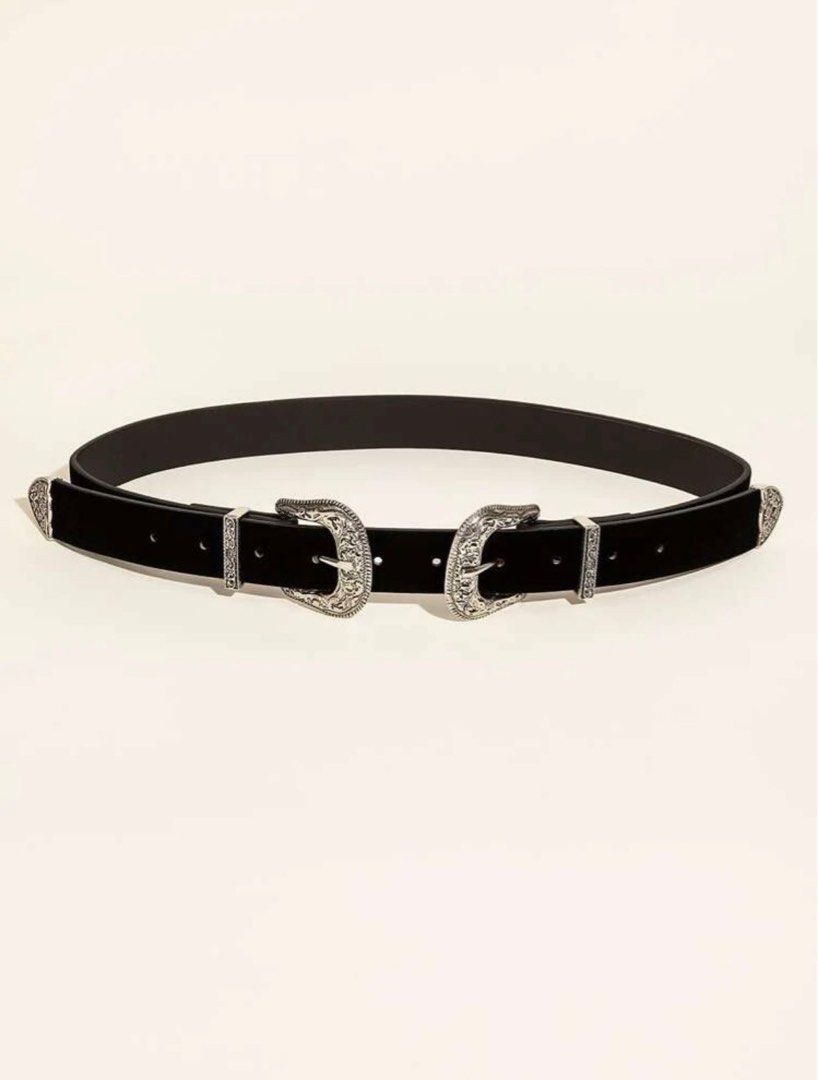 Vintage double buckle belt, Women's Fashion, Watches & Accessories ...