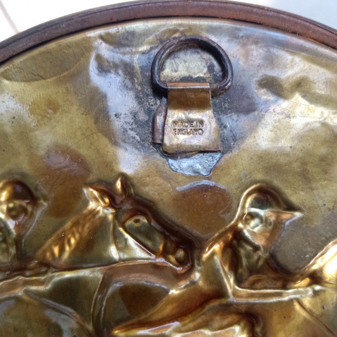 Vintage Peerage Embossed Brass Wall Hanging Plates on Carousell