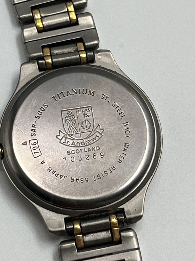 Vintage St. Andrews Links Titanium Golf Quartz Watch, Women's Fashion ...