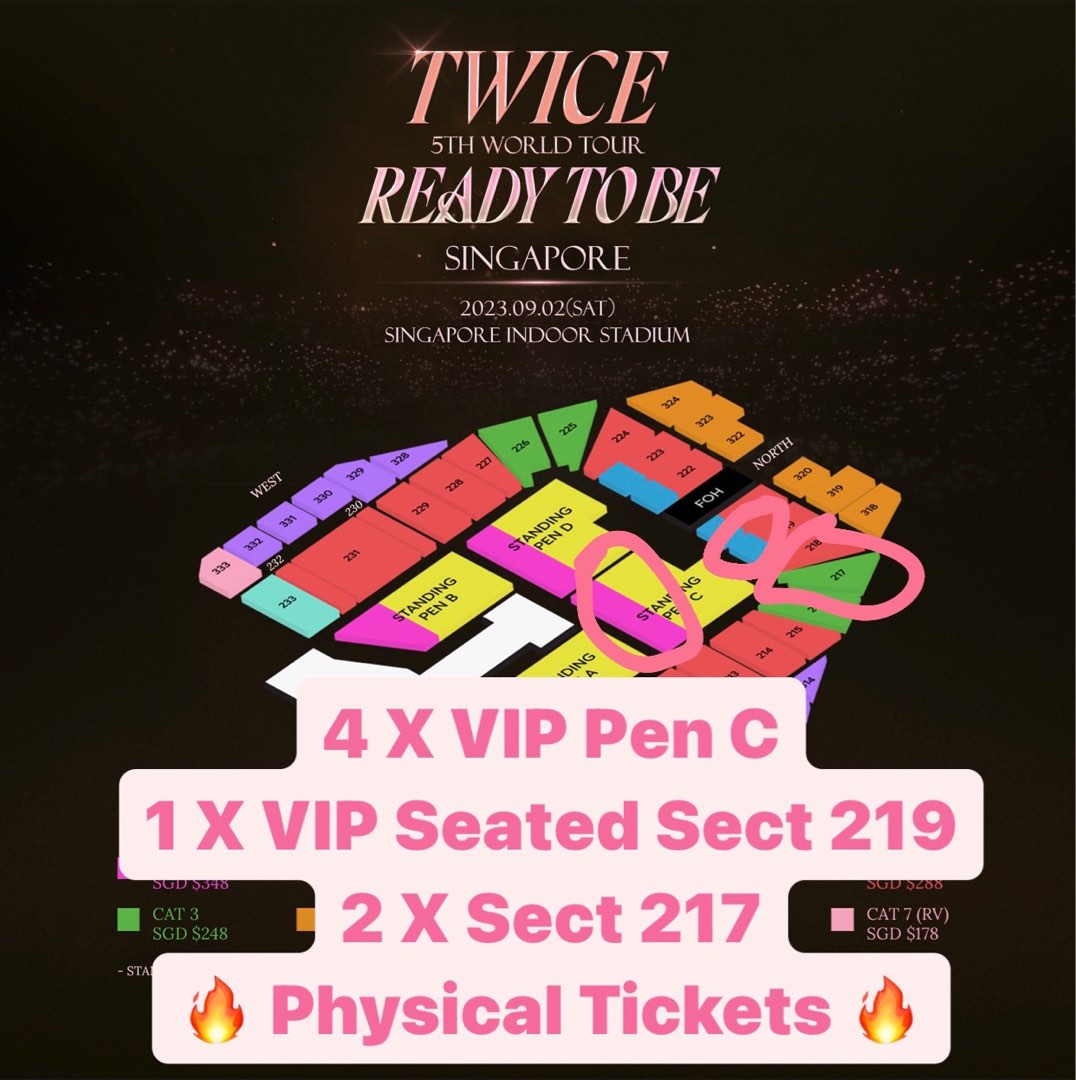 VIP & Cat 3 Twice Ready To Be Singapore Tickets, Tickets & Vouchers ...