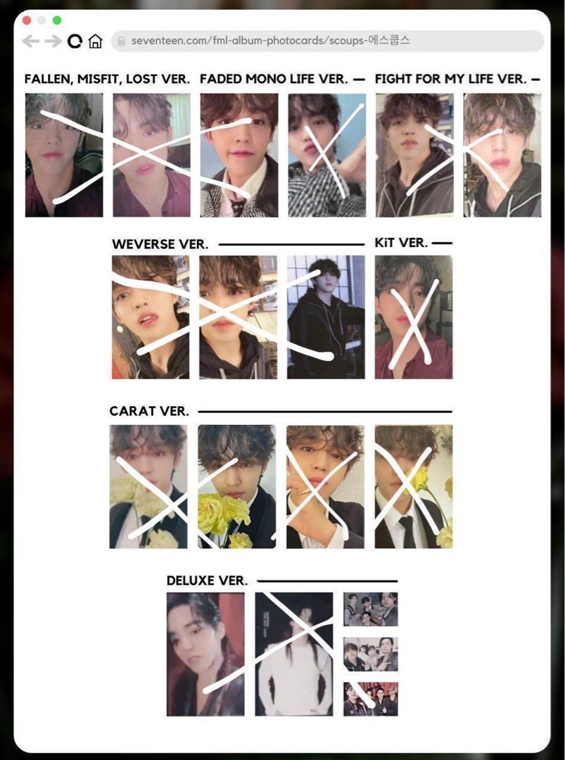 wtt seventeen svt fml album faded mono life ver, Hobbies & Toys, Memorabilia & Collectibles, K ...