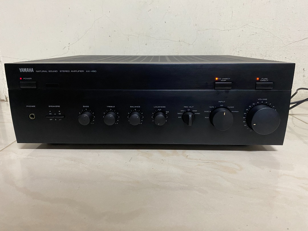 YAMAHA AX 490 立體聲擴大機 綜合擴大機 全機內外乾淨 可接黑膠~, 耳機及錄音音訊設備, 音樂播放裝置 MP3及CD 播放器在旋轉拍賣