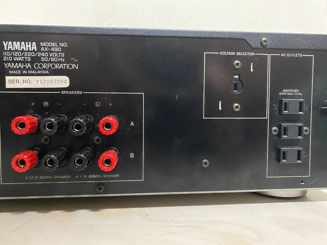 YAMAHA AX 490 立體聲擴大機 綜合擴大機 全機內外乾淨 可接黑膠~, 耳機及錄音音訊設備, 音樂播放裝置 MP3及CD 播放器在旋轉拍賣