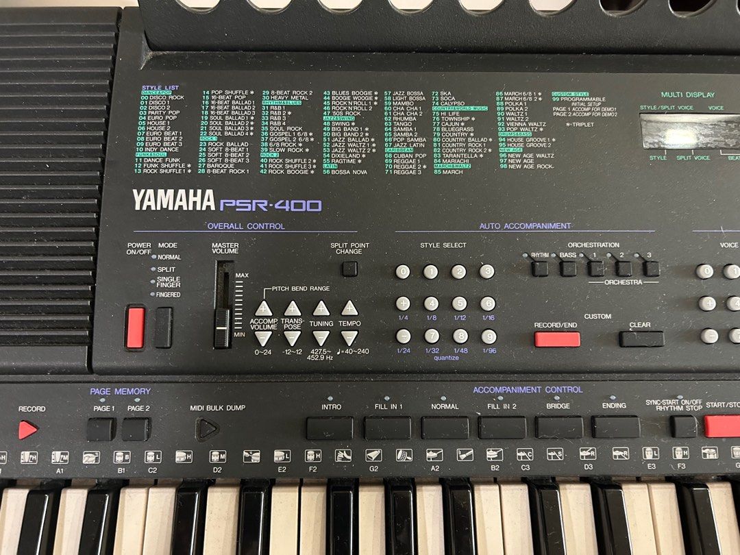 Yamaha PSR 400 Keyboard, Hobbies & Toys, Music & Media, Musical ...