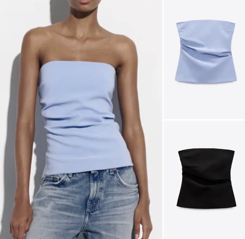 Zara Dupe Tube Top On Carousell