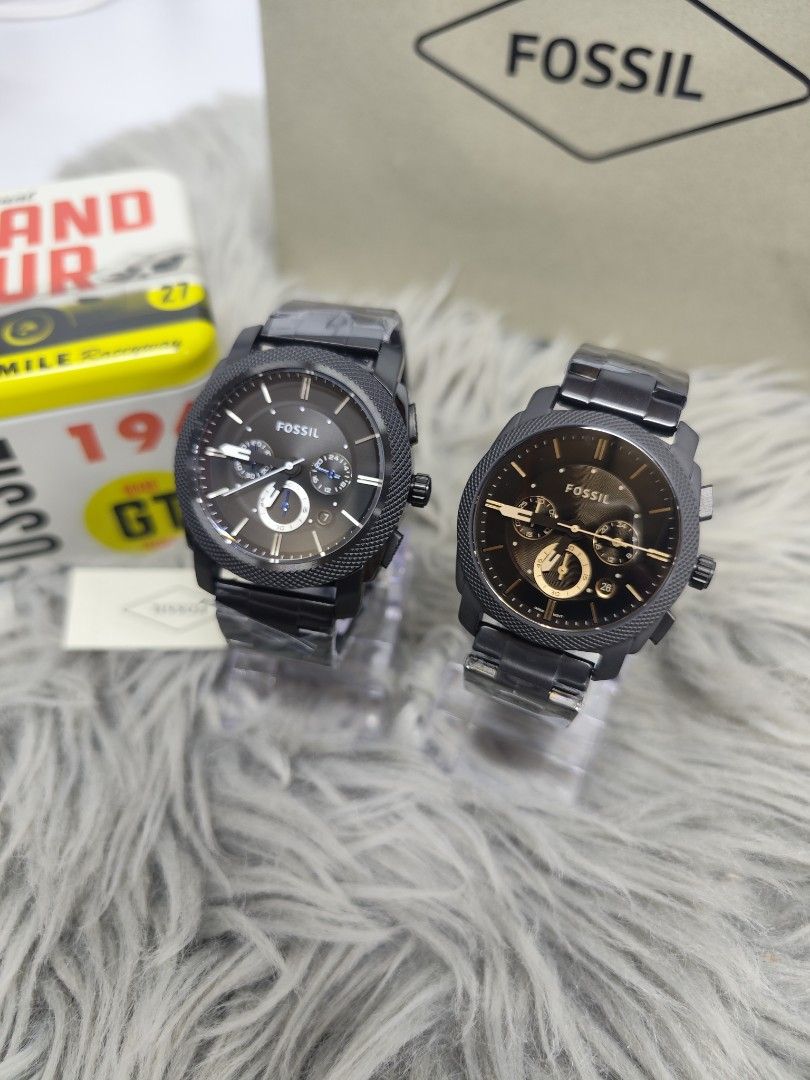 100% Original Fossil Fs Model men stainless steel watch jam tangan ...