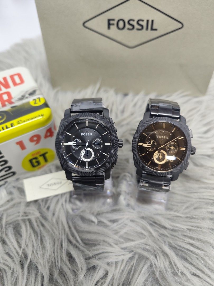 100% Original Fossil Fs Model men stainless steel watch jam tangan ...