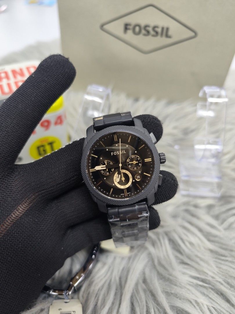 100% Original Fossil Fs Model men stainless steel watch jam tangan ...