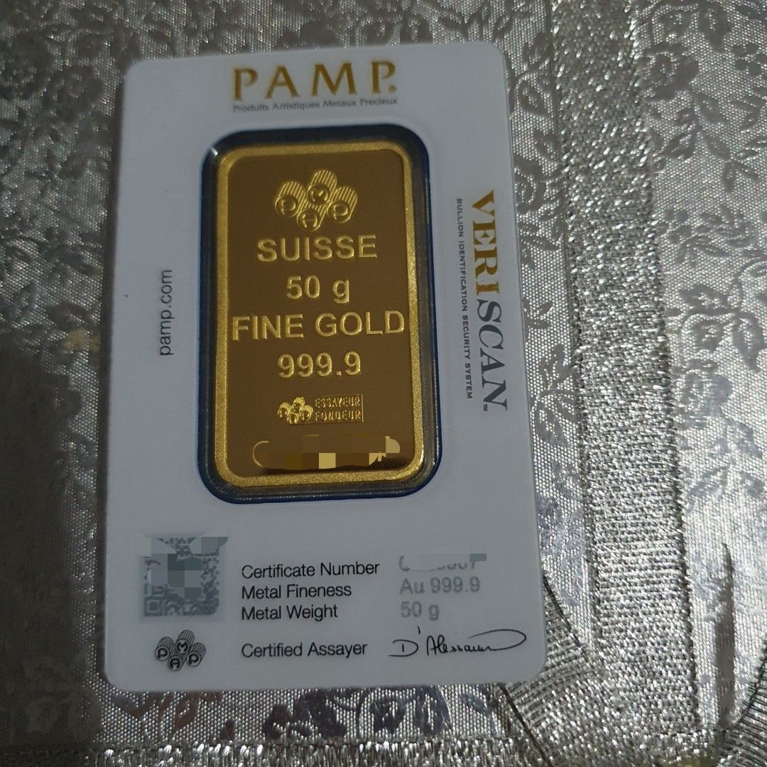 50 Gram 999,9 Pure Gold Bar, Hobbies & Toys, Memorabilia & Collectibles ...