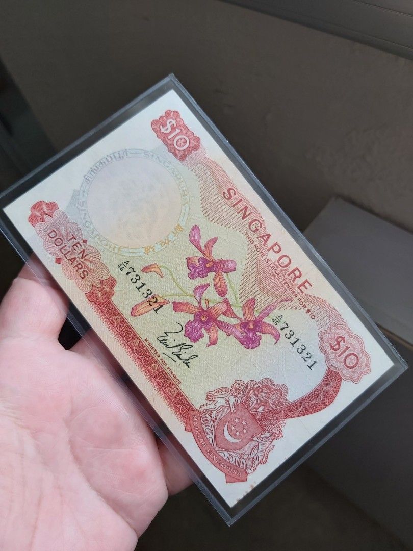731321 Lks signed $10 orchid series Singapore currency ten dollars old ...