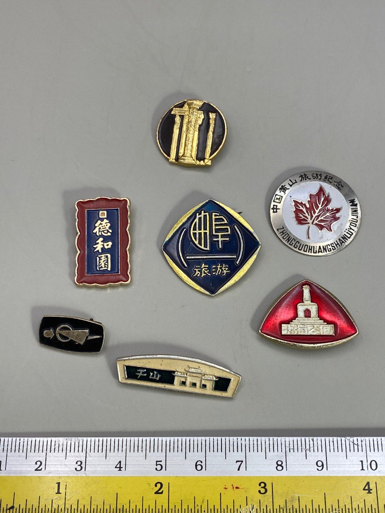 7 Souvenir Chinese tourist badges pins, Hobbies & Toys, Travel, Travel ...
