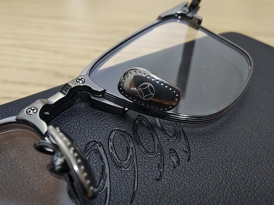 999.9 S-02T H fournines High-end 全鈦金屬 極高の品質 逆R 方形 圓形 度數眼鏡 黑框 鏡片 日常 翻工 翻學 禮物 送禮 新潮 斯文 男款 日本 日製 手造 ...