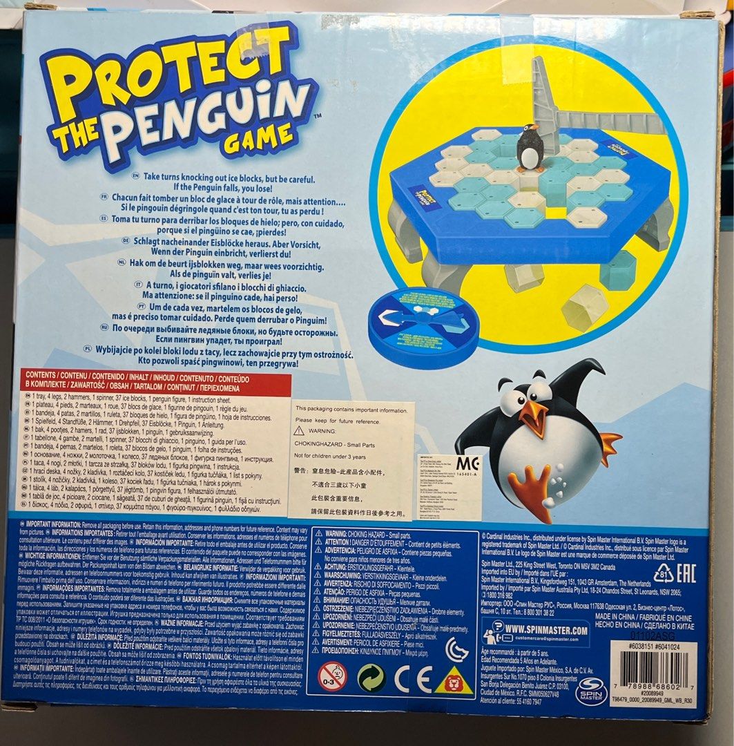 企鵝破冰動作遊戲 Protect the Penguin Game, 興趣及遊戲, 玩具 & 遊戲類 - Carousell